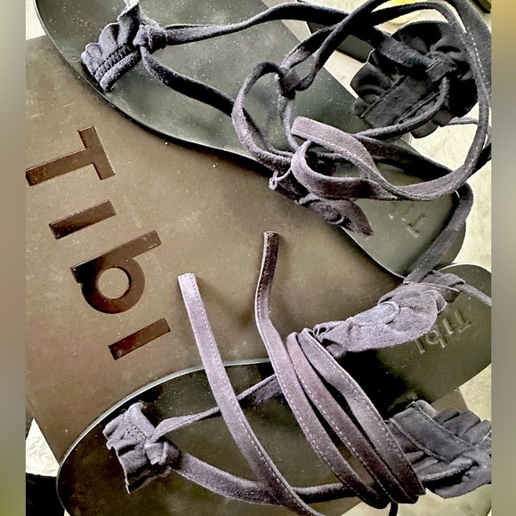 Tibi | Shoes | Tibi Amari Navy Blue Suede Sandals Size 4 Worn Twice ...